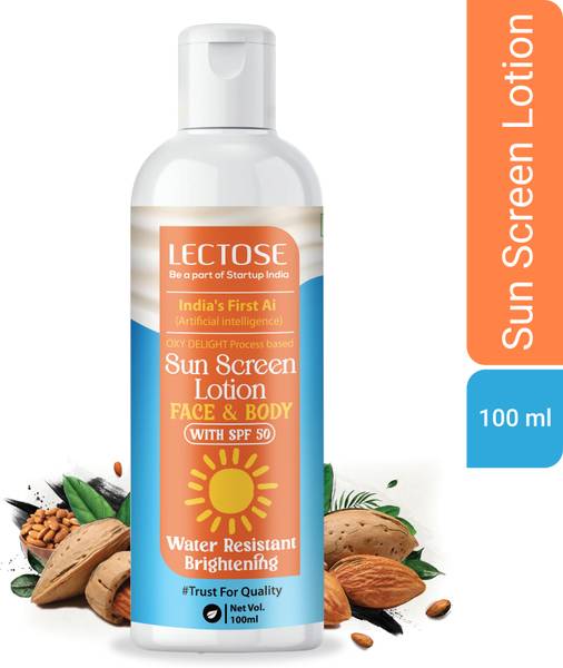 lectose Sunscreen - SPF 50 PA++ sun screen lotion for face a… | Price ...