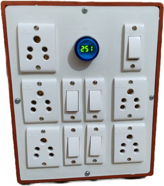 AQUAZED Extension board with individual switch 6 amp with volt meter 5 ...