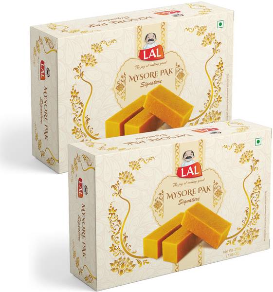 Lal Sweets Mysore Pak 200g x 2 pack (400g) || Indian Sweets || Pure cow ...