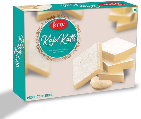 BTW Kaju Katli (Kaju Barfi / Burfi, Indian Mithai / Sweets Gift Pack ...