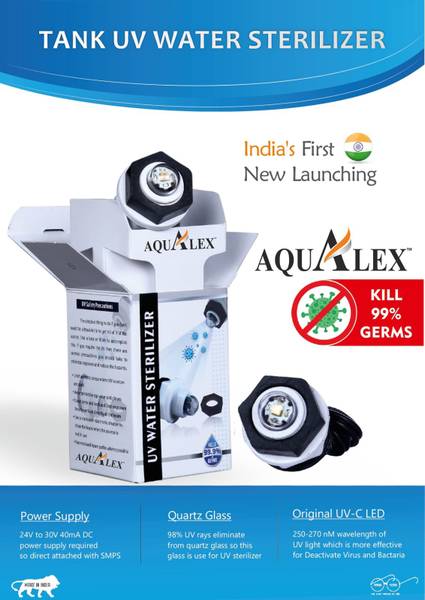 AQUALEX Pokar RO, UV Tank LED BULB Original UV, Customised Fit in Your ...