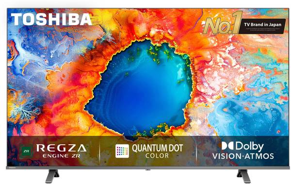 TOSHIBA C450NP 164 cm (65 inch) QLED Ultra HD (4K) Smart VIDAA TV Dolby ...