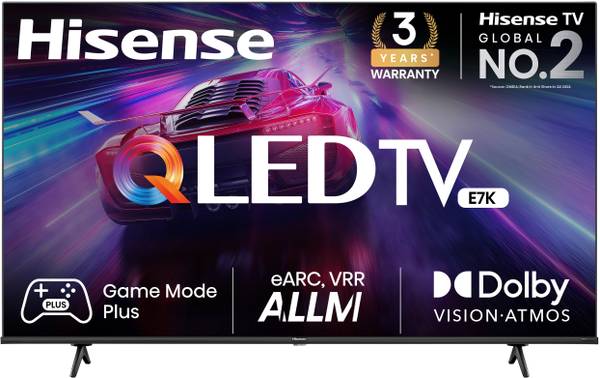 Hisense E7K 126 cm (50 inch) QLED Ultra HD (4K) Smart VIDAA TV With ...