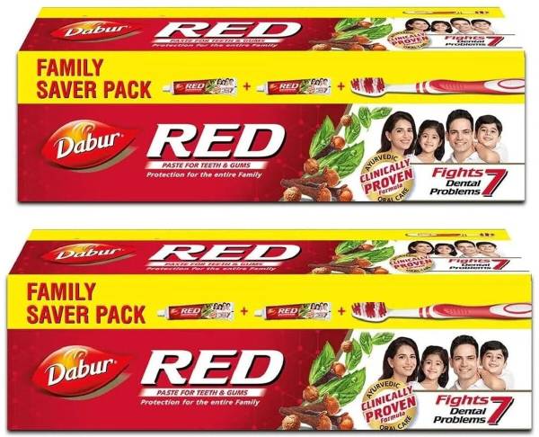 Dabur RED PASTE FOR TEETH & GUMS PROTECTION CLINICAL PROVEN FORMULA ...