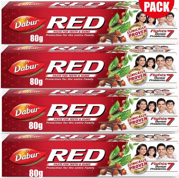 Dabur Red Ayurvedic 80gx4^ Toothpaste - Price History