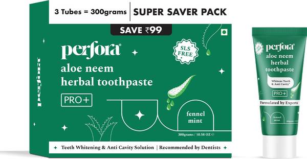 Perfora Aloe Neem Herbal Toothpaste,Enamel Safe Teeth Whitening ...