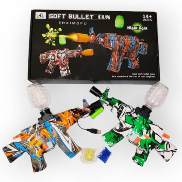 RNAV Electric Gel Blaster Gun Toy for Kids with LED Lights Silencer ...