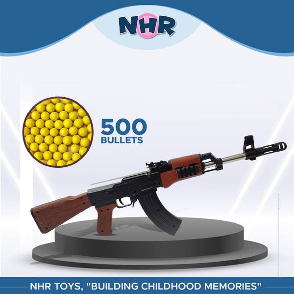 NHR Ak 47 Toy & Shooting Weapon for Kids with 500 Bullets without Laser ...