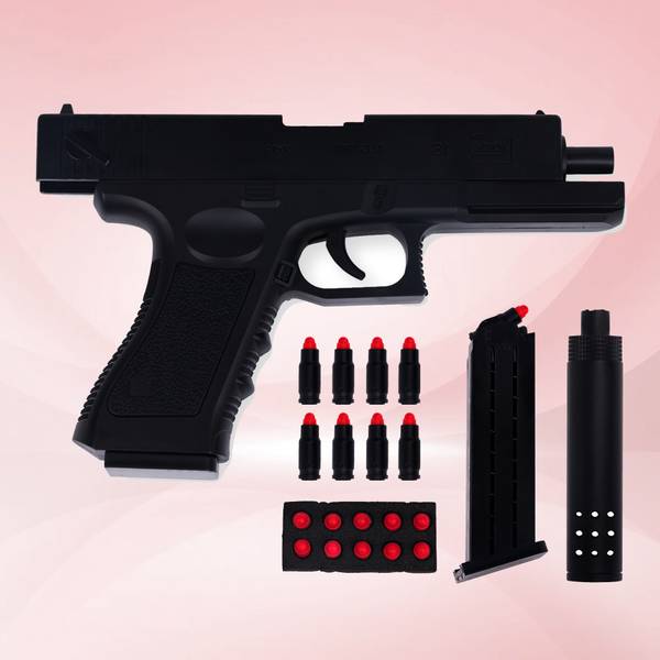 GEX Kids Toy Gun| Soft Bullets Pistol | Pull Back Action Ejecting ...