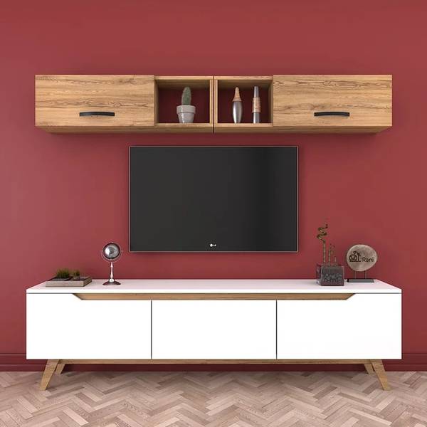 Spyder Craft Matte Finish M4 TV Unit with Wall Shelf Wall Mounted ...