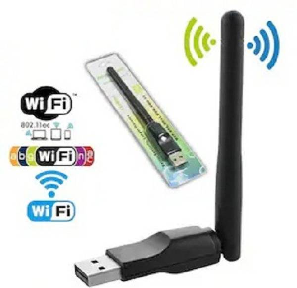 Mak World USB Antena WiFi Dongle Adapter 150Mbps DVR Supported (Black ...