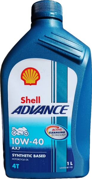 Shell Advance 4T AX7 API SN, JASO MA2 10W40 Synthetic Blend Engine Oil ...