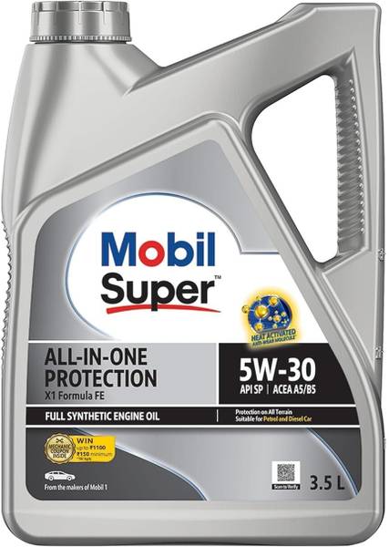 MOBIL Super 3000 X1 Formula FE 5W-30 Petrol/Diesel Engine Oil Full ...