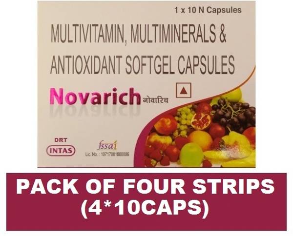 Drt PHARMA NOVARICH MULTIVITAIN AND MULTIMINERAL CAPSULE (4*10CAPS) - Price History