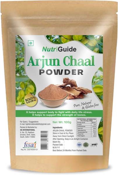 Nutri Guide Arjun ki Chaal Powder, Arjuna Bark, Arjun Chal Tree Kwath ...