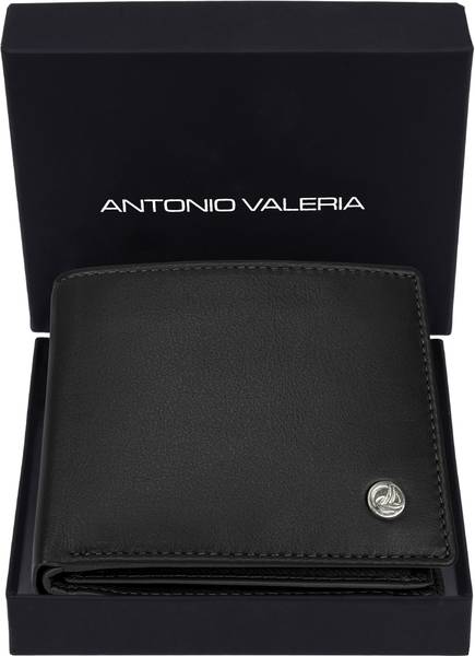 Antonio Valeria Men Casual Black Genuine Leather Wallet - Price History