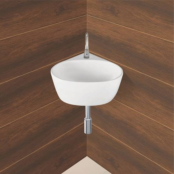 Syon BENZ Corner Mount Wash Basin & Table Top Wash Basin (12"x12 ...