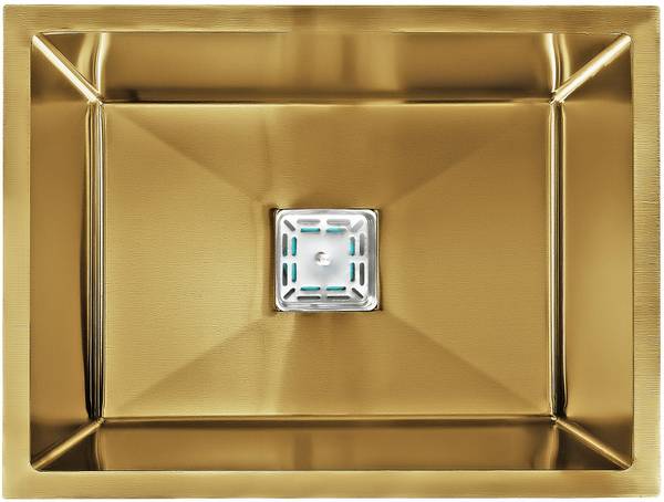 MESSINA PREMIUM 24" X 18" X 10" HANDMADE KITCHEN SINK GOLD SINGLE BOWL ...