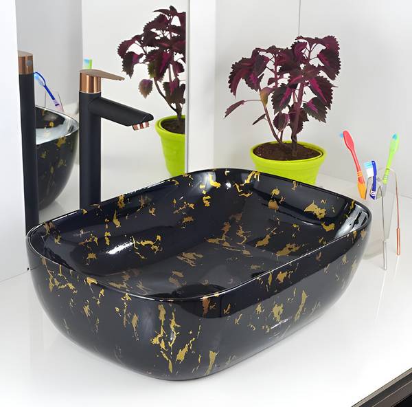 SONESTO Premium Designer Ceramic Table Top Counter Top Vessel Sink Wash ...