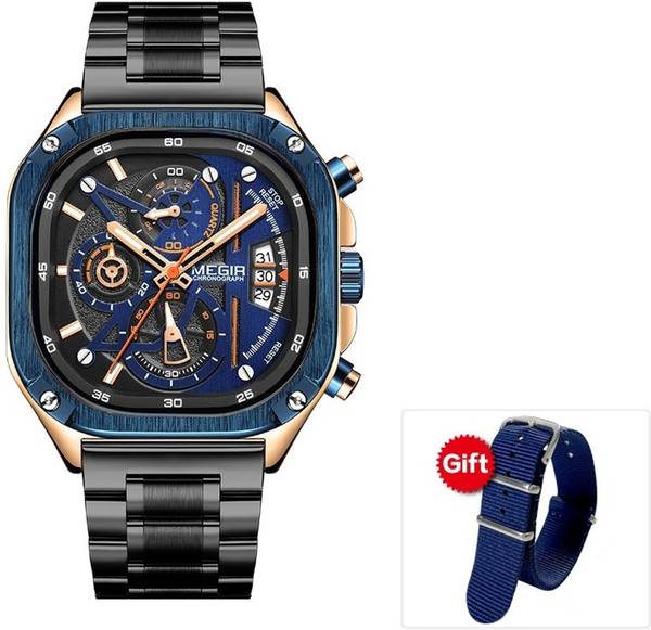 MEGIR OVERFLY Megir Chronograph Luxury Dial Analog Watch - For Men ...