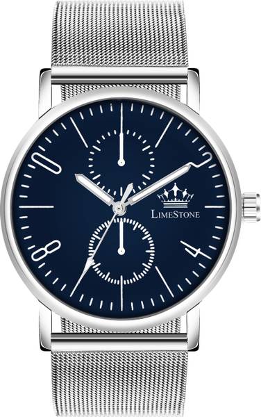 LIMESTONE Mesh Metal Strap Minimalist Stainless Steel Slim Quartz ...