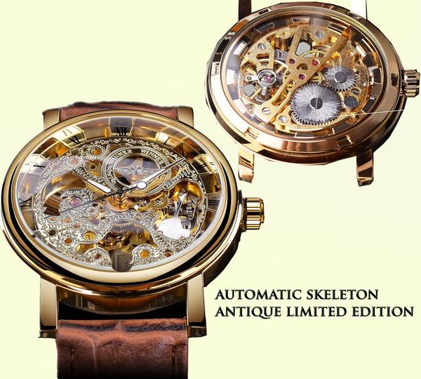 Judge SKELETON AUTOMATIC SEXY CHRONOGRAPH DASHING ORIGNAL WIN24 Analog ...