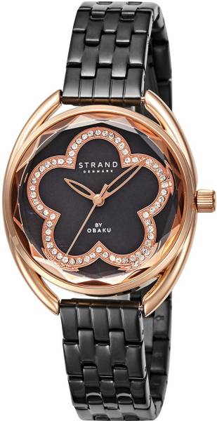 Strand By Obaku Rose Ink Rose Ink MOP with Crystals Analog Watch - For ...