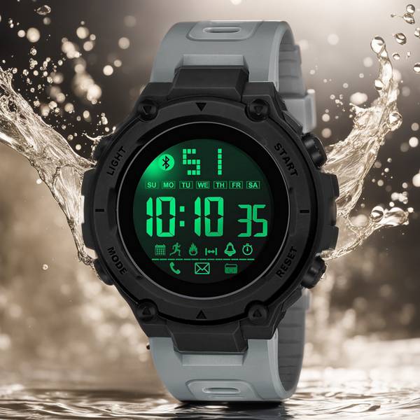 luxurit Black Sports Watch for Men Boys with Backlight Alarm Snooze ...