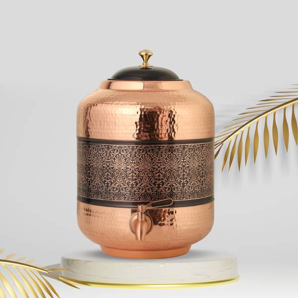decorative india Copper Water Dispenser Matka Vessels Container Pot ...