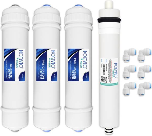 konvio neer Pre and Post Carbon Sediment Filter and 80 GPD RO Membrane ...