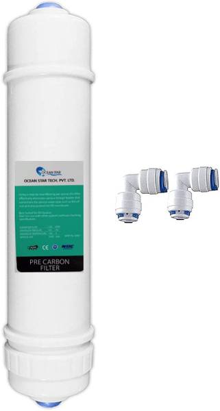 OCEAN STAR Pre Carbon Filter and 2 Elbow Connector, Inline Filter for ...