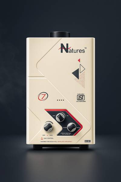 Natures 7 LITER GAS-GEYSER-7L-DLX-WHITE-INSTANT 7 L Gas Water Geyser ...