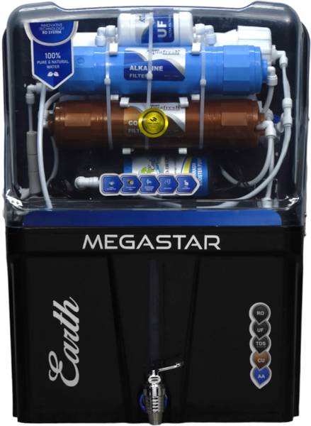Earth Megastar Half Black Model with TDS Controller and alkaline filter ...