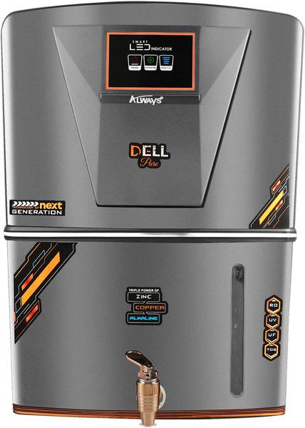 Always Dellpure Metallic Zinc Copper Alkaline RO with LED INDICATOR 12 ...