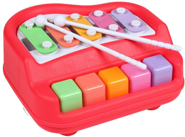 BUDDYFUN 2 in 1 Baby Piano Xylophone Toy Educational Musical Instrument ...