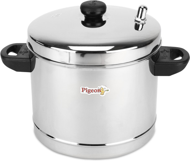 Home & Kitchen 1 Steamer 2 Dhokla/Thatte Plates Stainless Steel ...