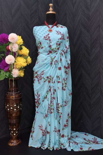 Sky Blue Saree - Buy Sky Blue Saree online at Best Prices in India ...