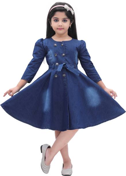 Girls Denim Dresses - Buy Girls Denim Dresses online at Best Prices in ...