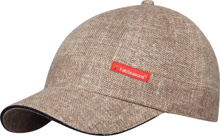 FabSeasons Self Design Short Peak Cap Cap - Buy Brown FabSeasons Self ...
