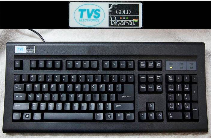 TVS Bharat Gold Wired USB, PS2 Multi-device Keyboard - TVS : Flipkart.com