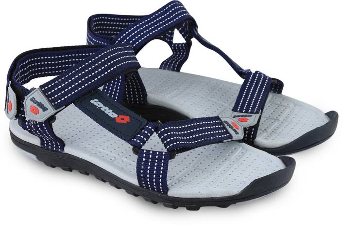 Lotto Men Grey/black Sports Sandals - Buy Grey Black Color Lotto Men ...