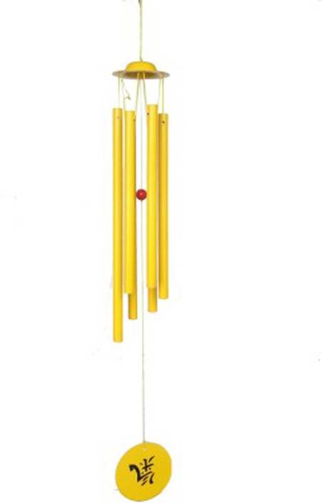 Kraftivity Fengshui Loud Sound 6 Rod Yellow Iron Windchime Price in ...