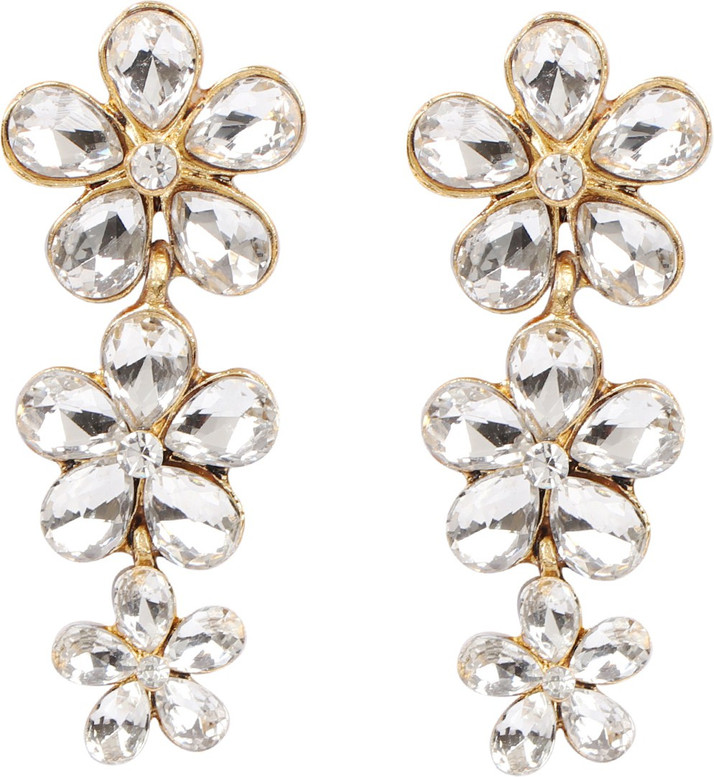 Fancy clearance White Stone Earrings