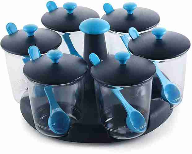 Spice Rack, Achar Rack 360° Revolving Plastic Multi Purpose Aachar Rack ...