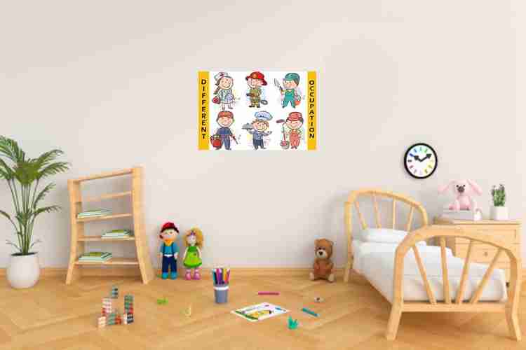Educational Poster for kids|Different Occupation|Cartoon Sticker Poster ...