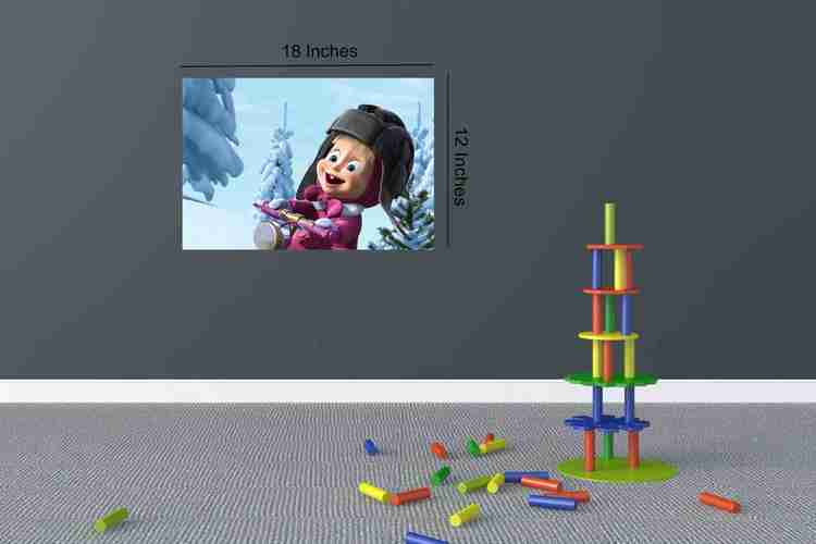 Famous Cartoon Wall Poster For Decoration|"Masha And The Bear" Kids ...