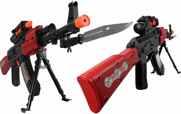Planet of Toys Special Lighting Technology Battery Operated AK-47 Flash ...