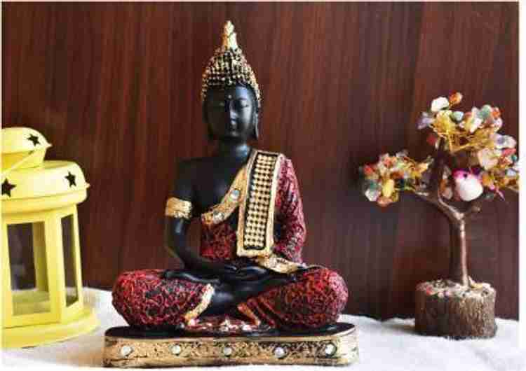 Samadhi buddha orange 22 cm Feng Shui & Vastu Showpiece Price in India ...