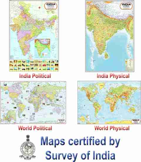 MAPS FOR UPSC ( SET OF 6 ) ENGLISH | INDIA & WORLD MAPS ENGLISH ...