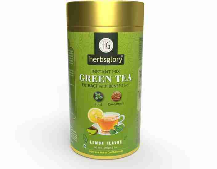 Herbsglory Green Tea Extract Lemon Flavour 200gm & Isotonic Energy ...